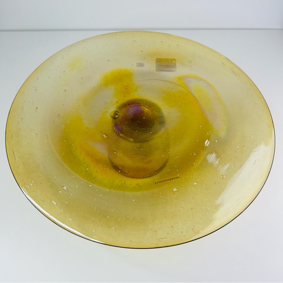 Anthropologie | Dining | Anthropologie Amber Recycled Glass Round ...